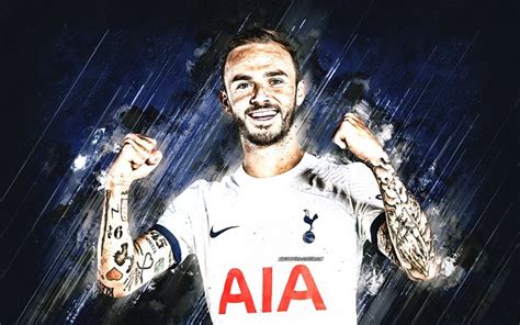 다운로드 제임스 매디슨 토트넘 홋스퍼 영국 축구 선수 미드 필더 블루 스톤 배경 프리미어 리그 영국 축구 바탕 화면 무료 데스크톱 용 무료 데스크톱 용 그림