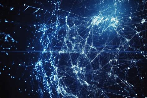 Abstract Digital Network Visual Representing Interconnected Data Points