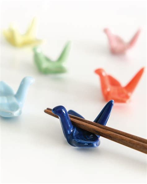 Origami Crane Kutani Chopstick Rest Set Artofit