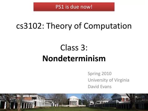 ppt cs3102 theory of computation class 3 nondeterminism powerpoint