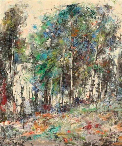 Jack Harold Markell Birch Trees Hodgins Art Auction