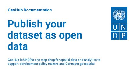 Publish Your Dataset As Open Data Geohub Documentation