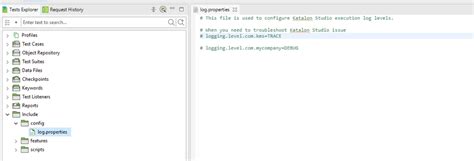 view and customize execution logs and capture screenshots in katalon
