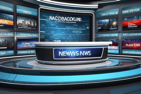 premium photo news background with a 3d virtual news ticker scrolling