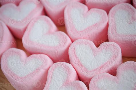 Malvavisco Rosa En Forma De Corazón Para El Fondo De San Valentín