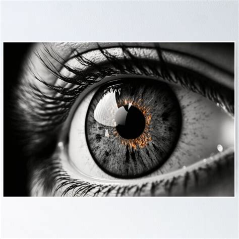 Close Up Of An Eye Digital Design Black And White With High Contrast