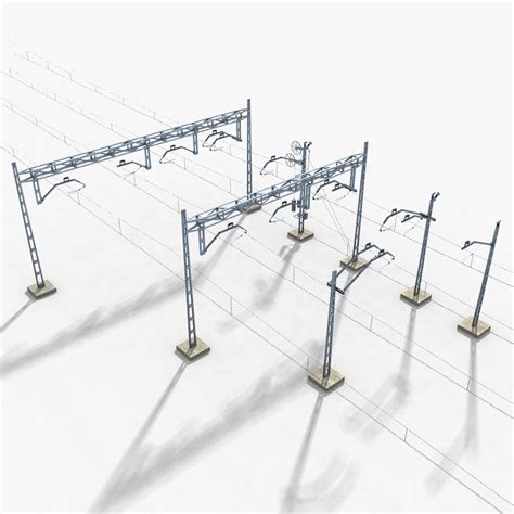 Modular Railway Catenary 1 3d Model 80 Max Fbx Ma C4d Dxf Lwo Obj Free3d