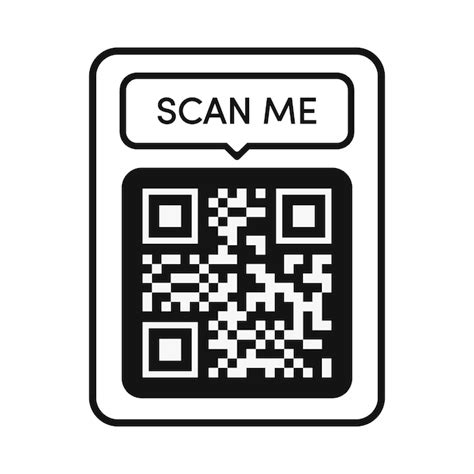 Premium Vector Qr Code Frame Black Color Scan Me Tag