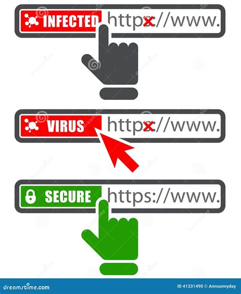 Browser Address Bar With Protocol Stock Vector Illustration Of