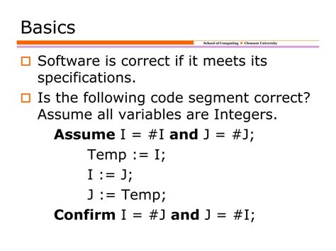 Ppt Discrete Math And Reasoning About Software Correctness Powerpoint