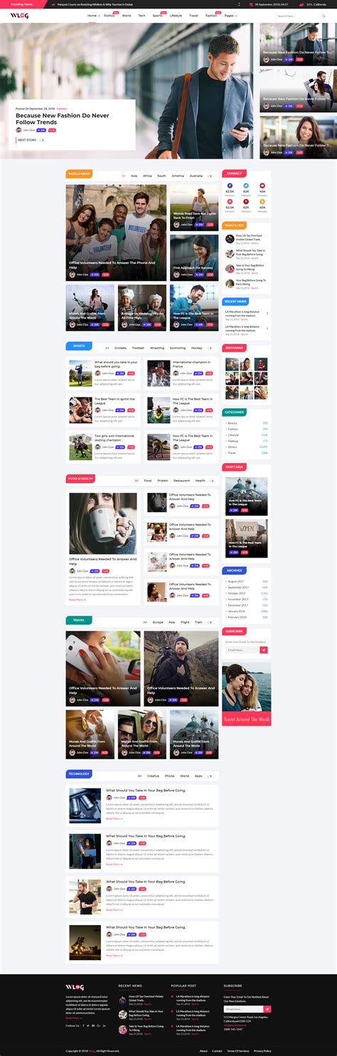 Soho Blog Template For Travelers And Dreamers Fastcodespace