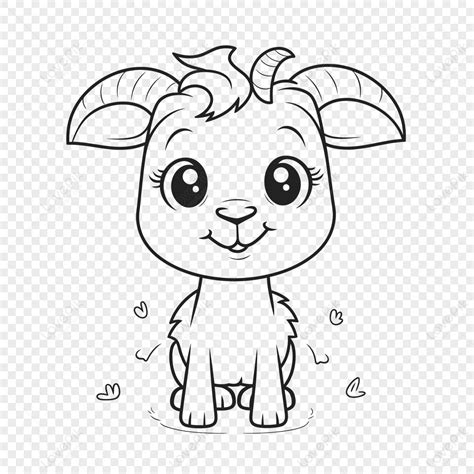 아기 염소 색칠하기 책 개요 스케치 드로잉의 귀여운 그림 벡터인간의 몸개요 예술 Png 일러스트 무료 다운로드 Lovepik