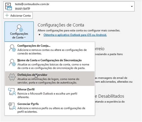 Como Configurar Seu E Mail No Outlook IMAP Praxys