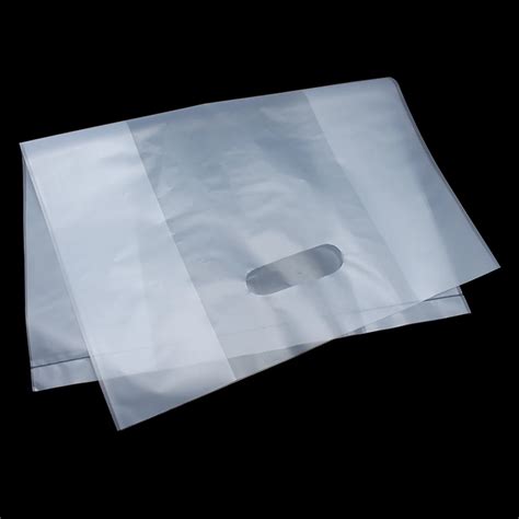 300 шт лот матовые прозрачные пластиковые пакеты с ручками для еды и обедов матовая