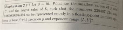 Solved Exploration 2 2 7 Let β 10 What are the smallest Chegg com