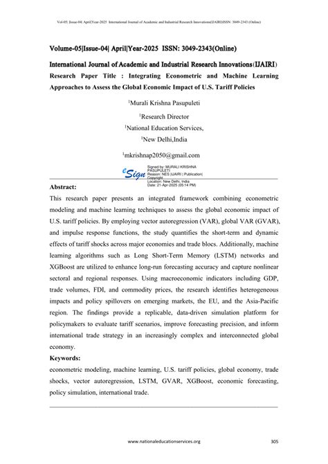 Pdf Integrating Econometric And Machine Learning Approaches To Assess