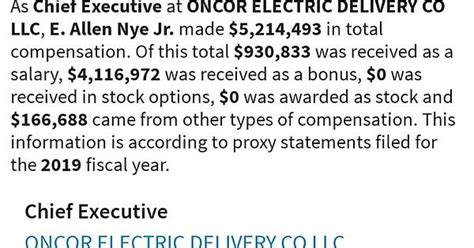 The Ceo Of Oncor The Company That Manages All Electricity Distribution In Texas Earned A Sweet