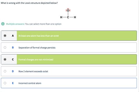 Solved What Is Wrong With The Lewis Structure Depicted