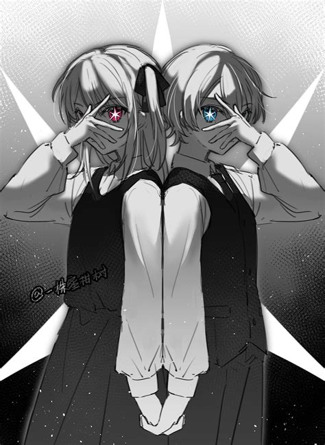 Hoshino Ruby And Hoshino Aquamarine Oshi No Ko Drawn By Kyuudenmikan