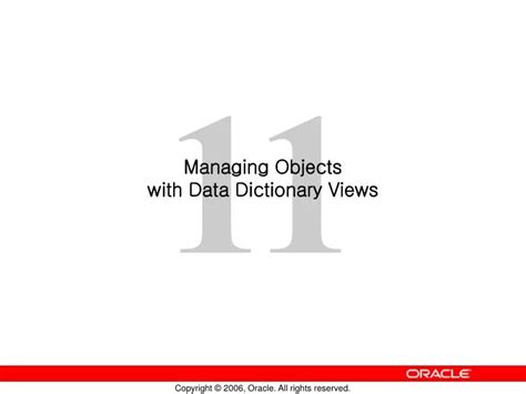 Ppt Managing Objects With Data Dictionary Views Powerpoint