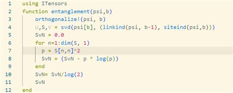 Entanglement Entropy Of An Mps Itensor Julia Questions Itensor