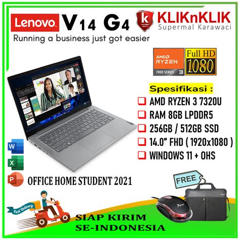 Laptop Lenovo V G AMD Ryzen U Ram GB DDR GB SSD Radeon M FHD Win OHS