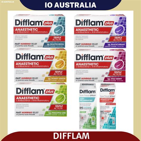 Difflam Plus Anaesthetic 16 Lozenges Assorted Flavours Shopee Malaysia