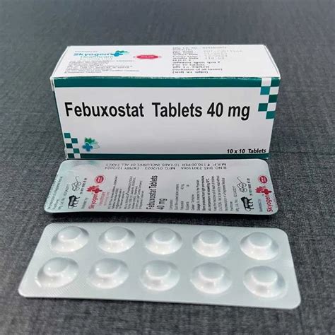 40 Mg Febuxostat Tablets To Lower High Uric Acid At ₹ 1100box