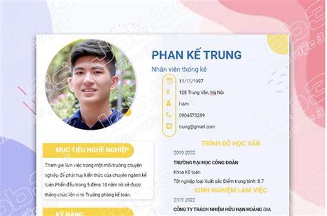 Mẫu CV giới thiệu bản thân tạo nên bản sắc riêng trên Job3s