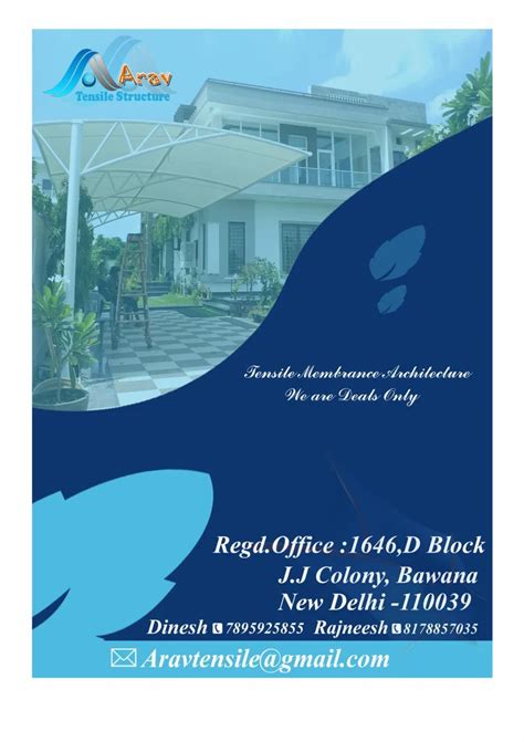 Tensile Side Pole Umbrella Structure At ₹ 320sq Ft Garden Tensile