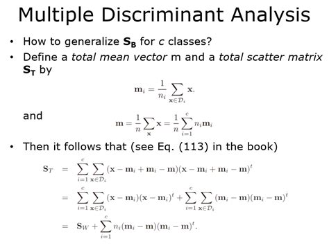 Machine Learning Lda Proof For Total Scatter Matrix Cross Validated