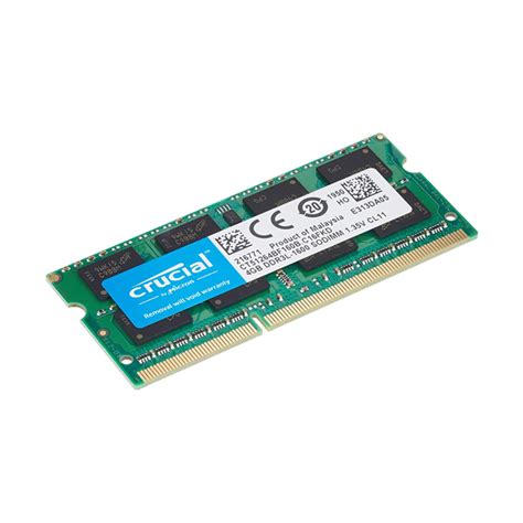 Crucial 4gb Single Ddr3 Ddr3l 1600 Mt S Pc3 12800 Unbuffered Sodimm 204 Pin Memory