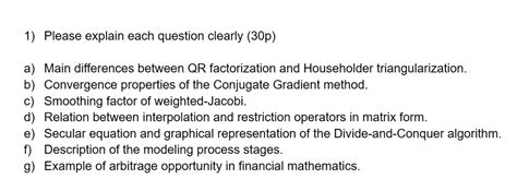 Solved Numerical Methods For Applied SciencePlease Do All Chegg Com