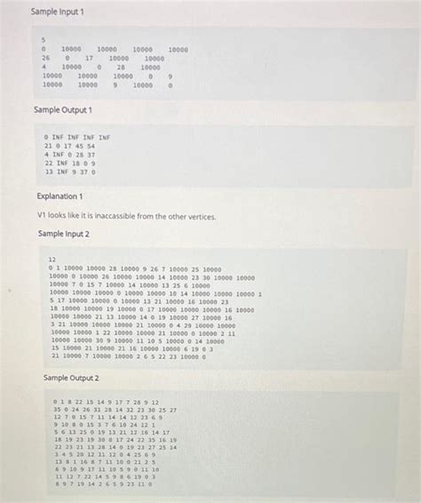 Solved Find The Shortest Paths Between All Vertices In A