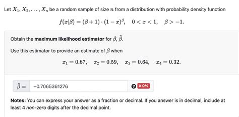 Solved Let X1 X2 Xn Be A Random Sample Of Size N From