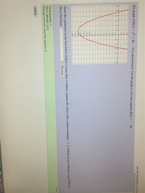 Solved The Graph Of K X X 2 2x 13 Is Shown Below Use Chegg Com