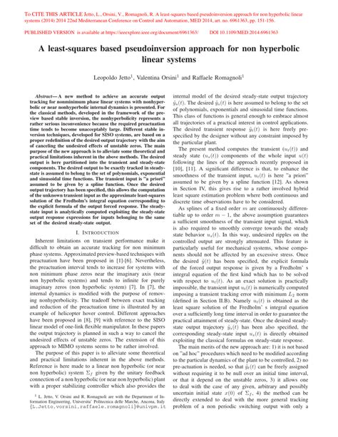 Pdf A Least Squares Based Pseudoinversion Approach For Non Hyperbolic