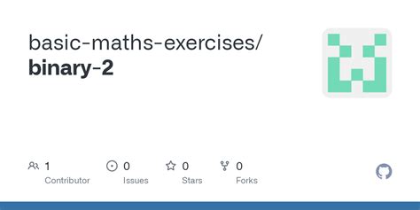 Github Basic Maths Exercisesbinary 2