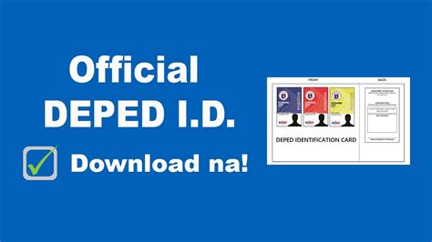 Deped Official Id Napakasimpleng Instruction Basic Youtube