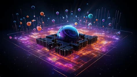 Premium Ai Image Futuristic Quantum Computing Realm Processes Complex
