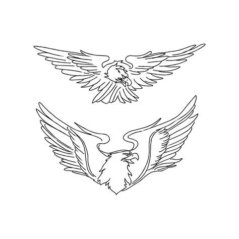 Two Eagle Wings With Wings Spread Out 59821796 Vector Art At Vecteezy