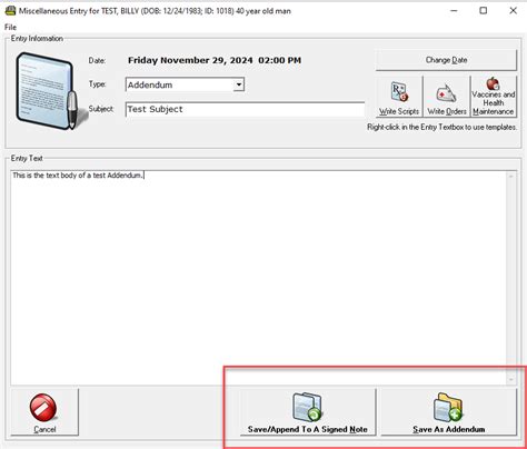 Adding An Addendum To A Patients Chart