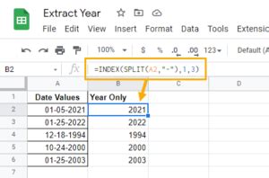 6 Ways To Extract The Year From A Date In Google Sheets Ok Sheets