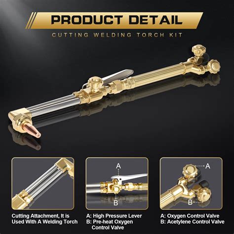 Oxy Acetylene Torch Kit Oxygen Gas Welding Cutting Brazing Kit Portable Regulator Hose Cutting