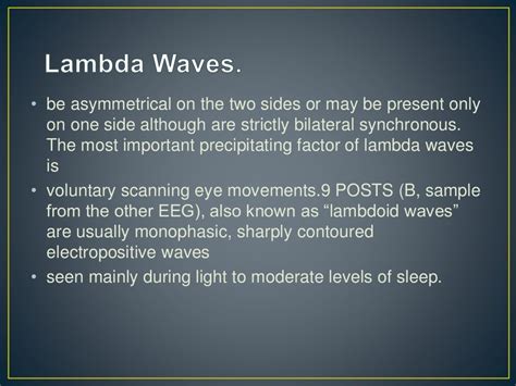 Lambda Waves
