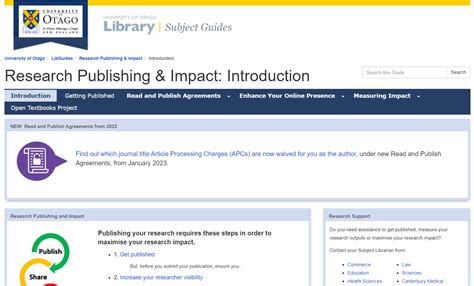 Library Support For Impact University Of Otago Research Impact Guide Libguides At University