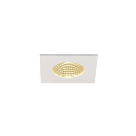 Patta I Recessed Fitting Led 3000k Square Matt White 38 Degrees Incl