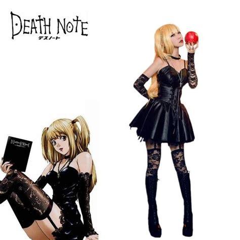 Misa Amane Cosplay Costume Set Gothic Black Dress Plus Sizes To 3xl