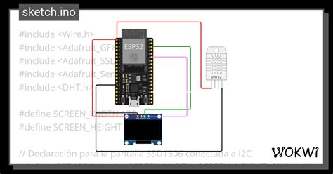 Pantalla Oled + DHT22 (Fisico) copy1 - Wokwi ESP32, STM32, Arduino Simulator