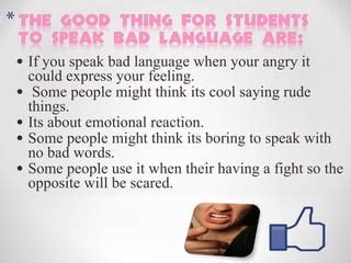 Bad Languagee Ppt